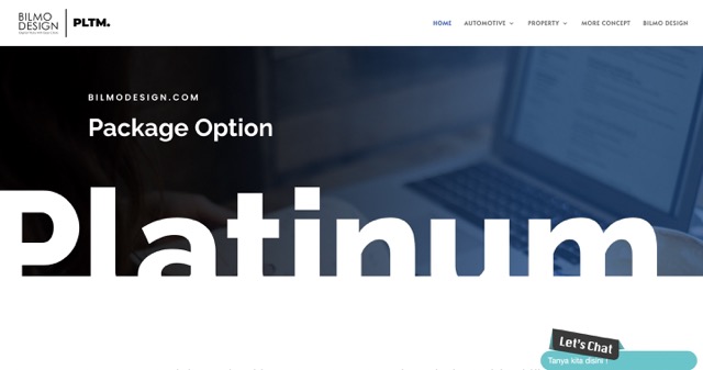PAKET PLATINUM BILMO DESIGN - Contoh Website Paket Platinum BILMO DESIGN